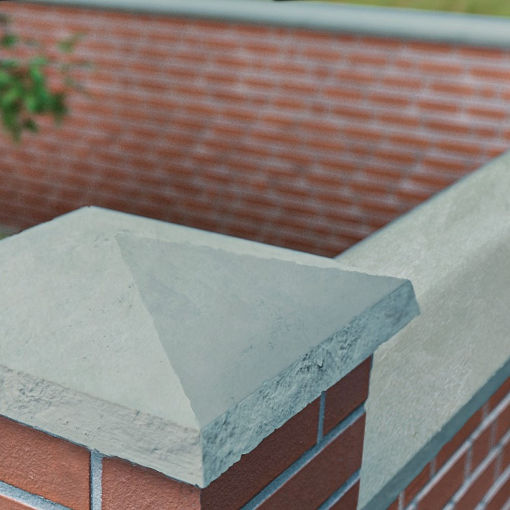 4 Way Custom Weathered Pier Cap by Eurodec 460mm x 460mm - Grey ...