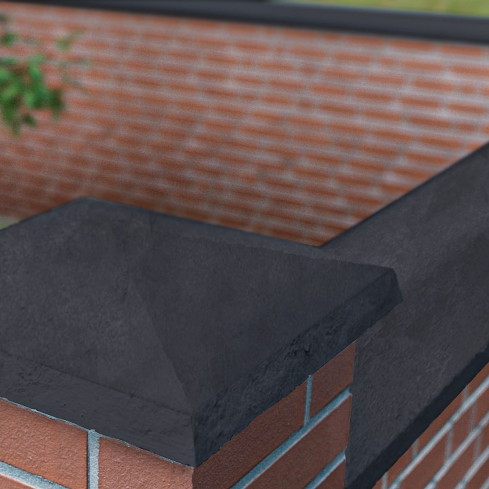 4 Way Custom Weathered Pier Cap by Eurodec 300mm x 300mm - Slate ...