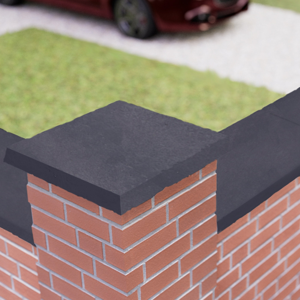 Eurodec 50mm Flat Pier Cap 400mm x 400mm - Slate | Roofing Superstore®