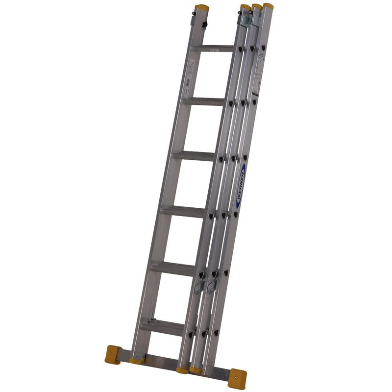 Werner 1.85m Triple Box Section Extension Ladder - BS EN131 ...