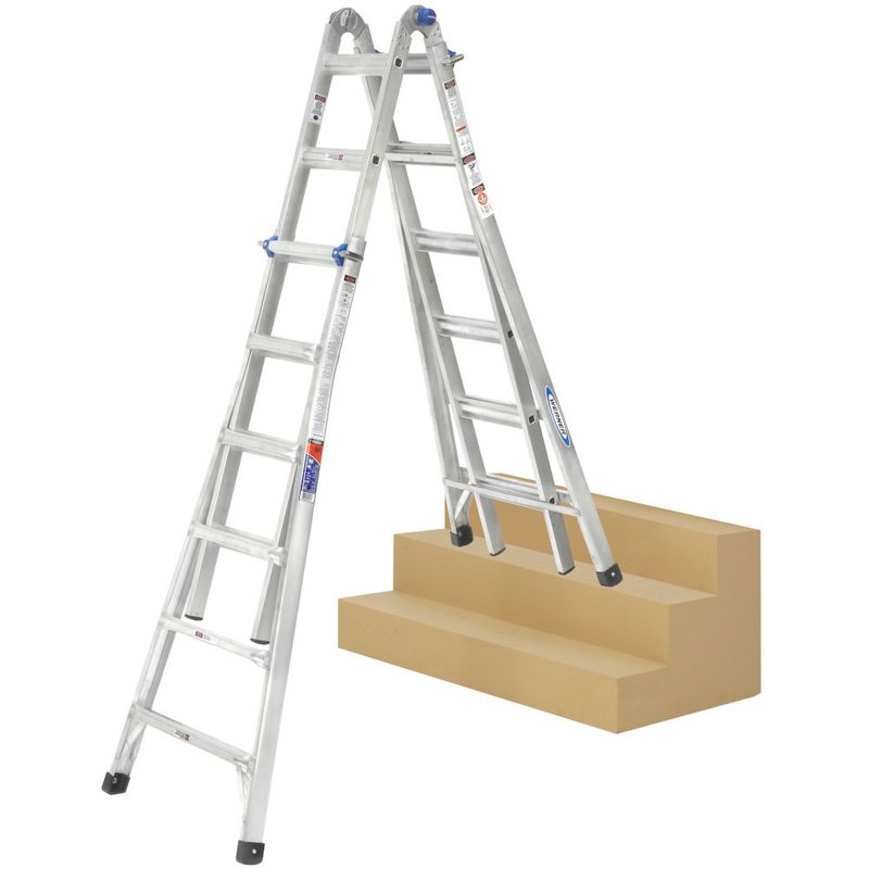 Werner 4x6 Telescopic Combination Ladder MT26 - ANSI Type 1A | Door ...