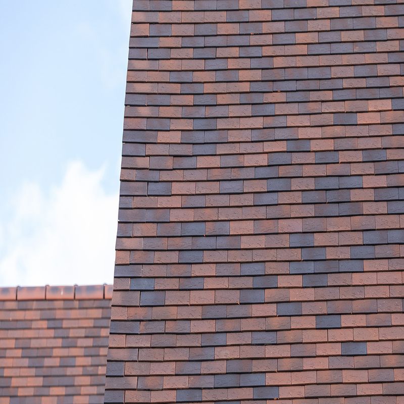 Marley Clay Plain Granny Bonnet Hip Roof Tile - Dark Heather | Roofing ...