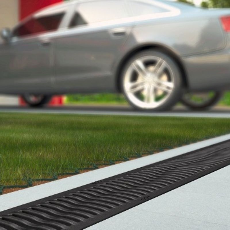 ACO Raindrain Driveway Channel Drain 1m x 118mm x 97mm - B125 ...
