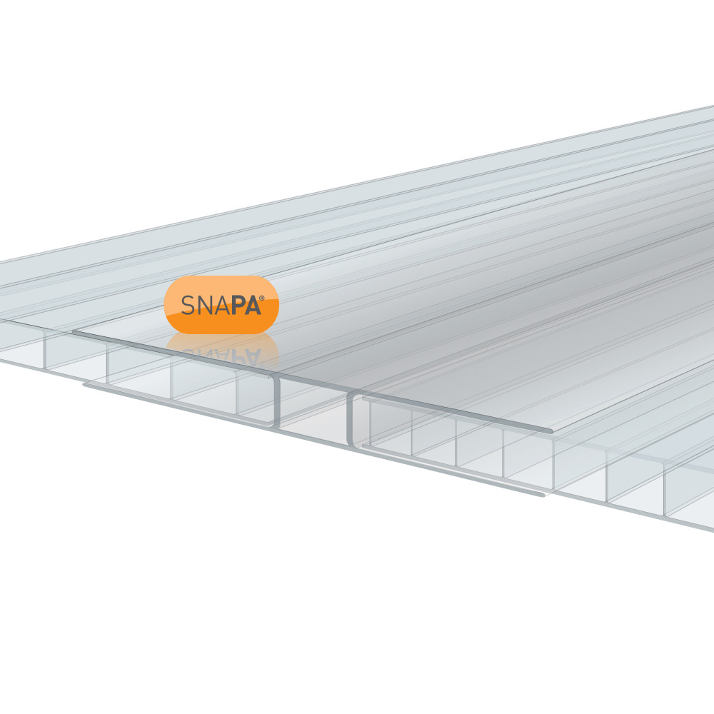 Snapa 10mm Clear Polycarbonate H Section - 3000mm | Roofing Superstore®