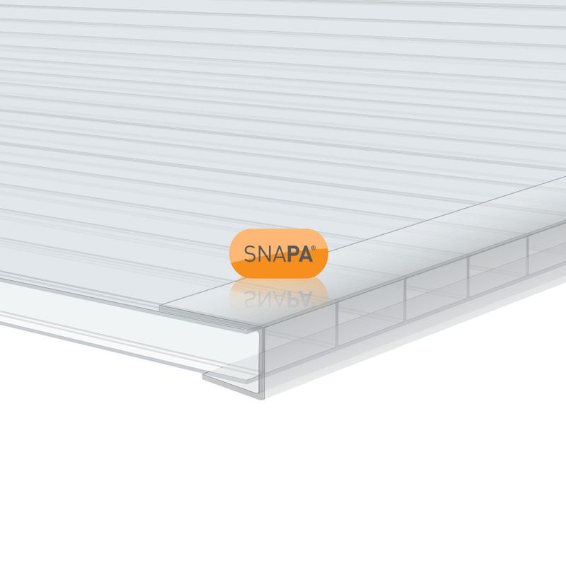 Snapa 10mm / 16mm Clear Polycarbonate C Section | Roofing Superstore®