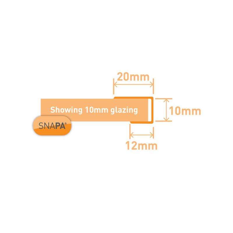 Snapa 10mm / 16mm Clear Polycarbonate C Section | Roofing Superstore®