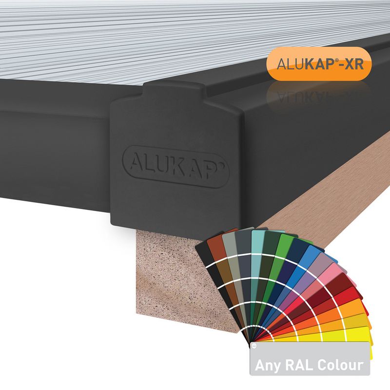 Alukap-XR 60mm Gable Bar with 45mm Rafter Gasket and End Cap Powder ...