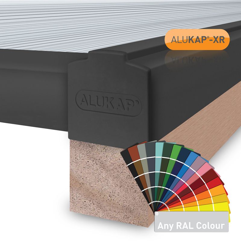 ALUKAP-XR 60mm Gable Bar with 55mm Slot Fit Rafter Gasket and End Cap ...
