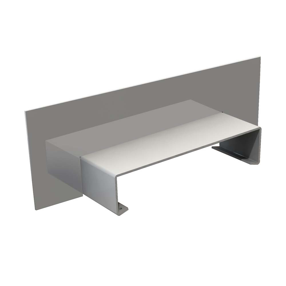 Alumasc Skyline Aluminium Stopend Upstand in White - 362mm ...