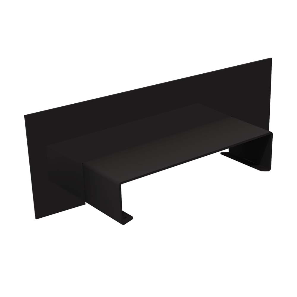 Alumasc Skyline Aluminium Stopend Upstand in Black Gloss - 302mm ...