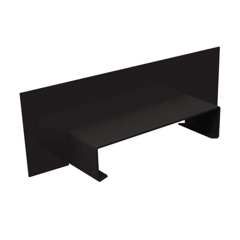 Alumasc Skyline Aluminium Stopend Upstand in Black Gloss - 302mm ...
