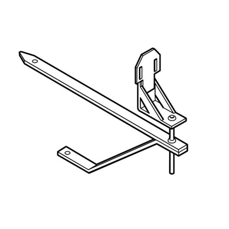 Alumasc Universal Rise and Fall Bracket - Textured Black | Plumbing ...