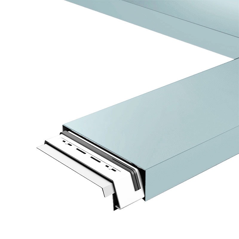 Alumasc Skyline Aluminium Coping in Silver Metallic Gloss - 362mm x ...