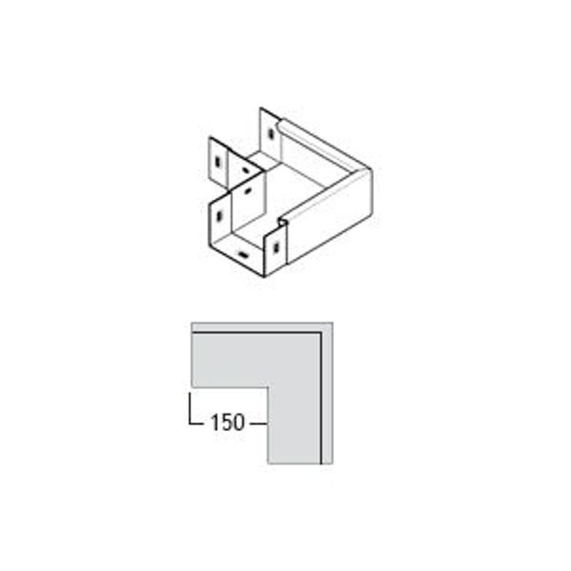 Alumasc GX Joggle 90dg External Angle in Black - 100mm x 75mm | Roofing ...