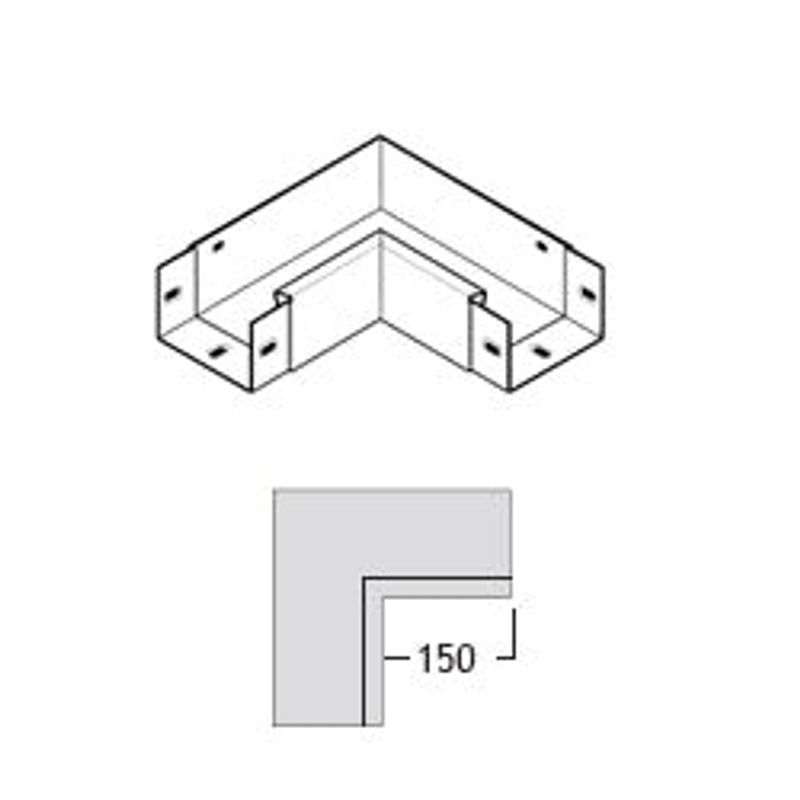 Alumasc GX Joggle 90dg Internal Angle in Black - 100mm x 75mm | Roofing ...