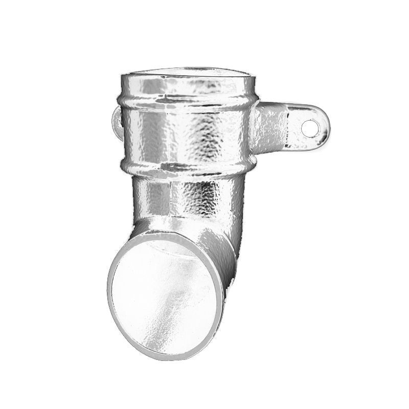 Aluminium Guttering Round Downpipe Shoe with Ears 63mm - Plain ...