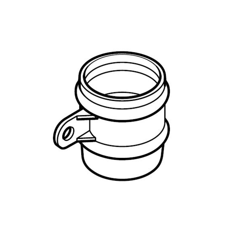 Aluminium Guttering Round Downpipe Socket 100mm - Black | Plumbing ...
