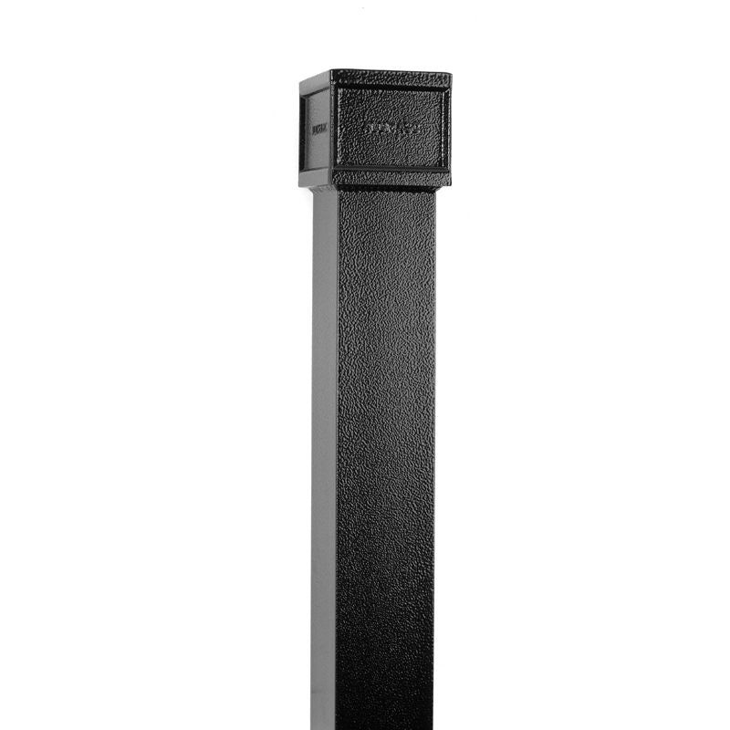 Aluminium Guttering Square Downpipe 100mm x 1m - Black | Plumbing ...