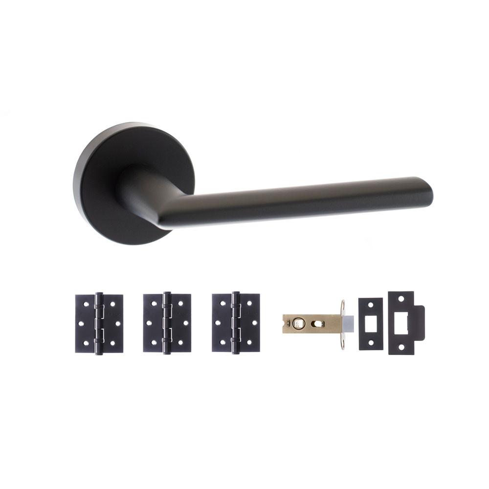 Atlantic Georgia Matt Black Door Handle Pack | Door Superstore®