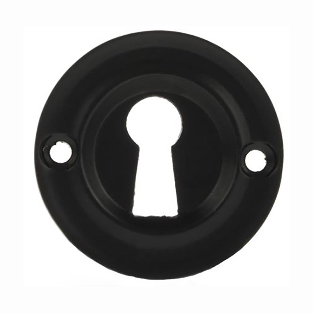 Atlantic Old English Solid Brass Open Key Hole Escutcheon Pair - Matt ...