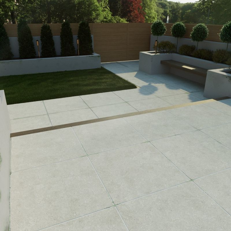 Ayora Matt Beige Stone Effect Outdoor Porcelain Floor Tile - 800mm x ...