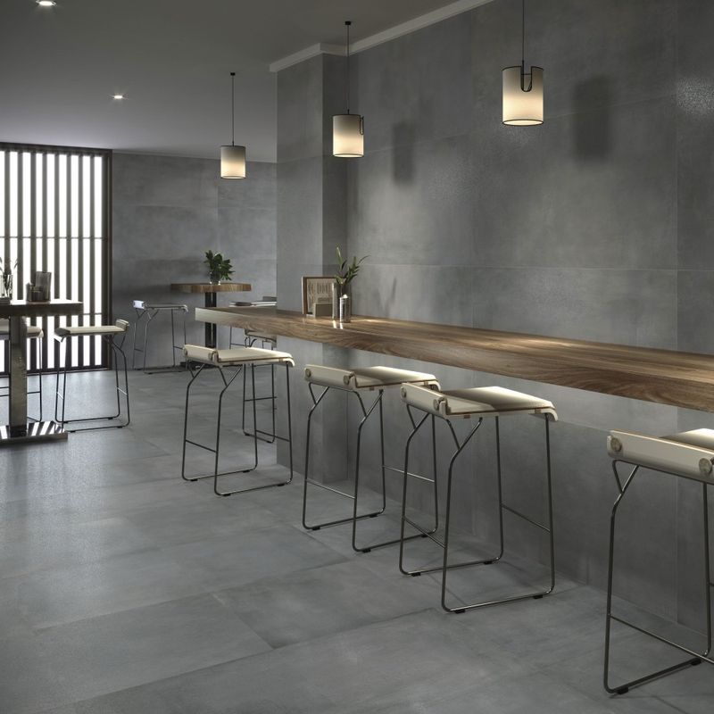 Baltimore Lappato Dark Grey Stone Effect Rectified Porcelain Floor Tile ...