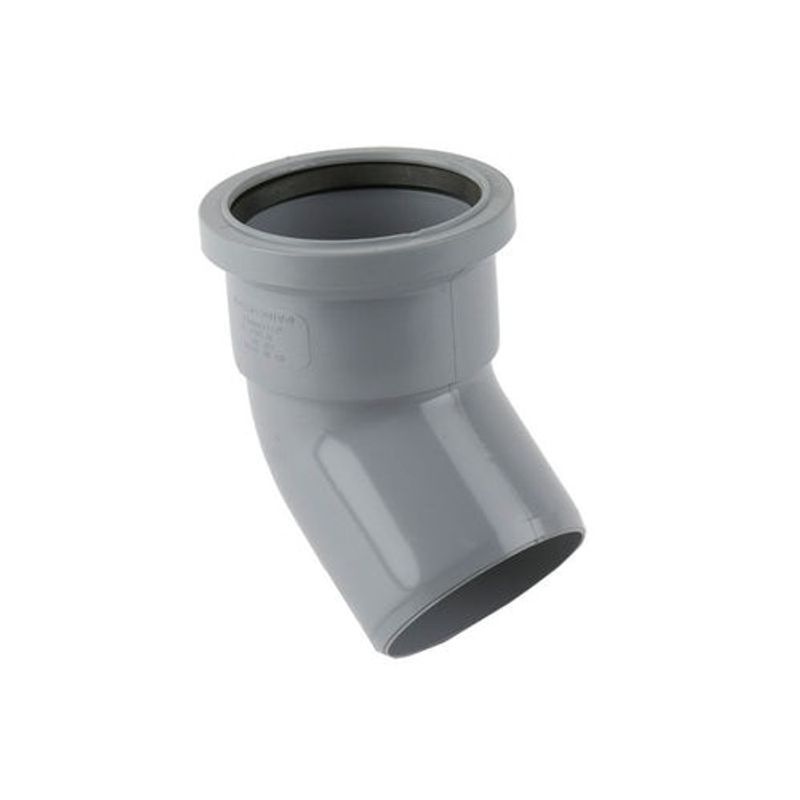 Brett Martin Plastic Push Fit Single Socket Soil Pipe Bend - 82.4mm ...