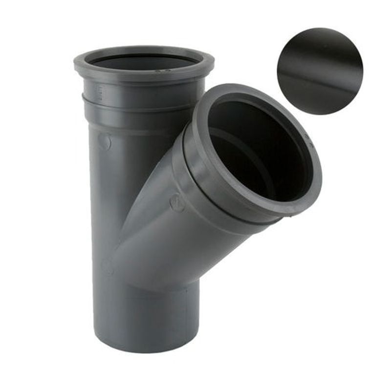 Brett Martin Plastic Double Socket Push Fit Soil Pipe Branch - 110mm ...