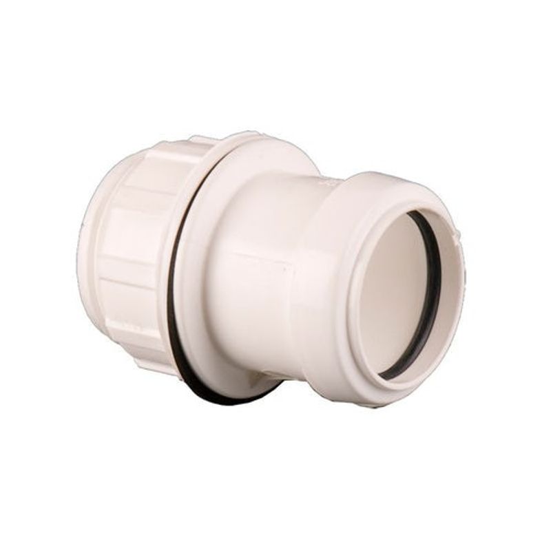 Brett Martin Plastic Waste Pipe Push Fit Straight Tank Connector ...