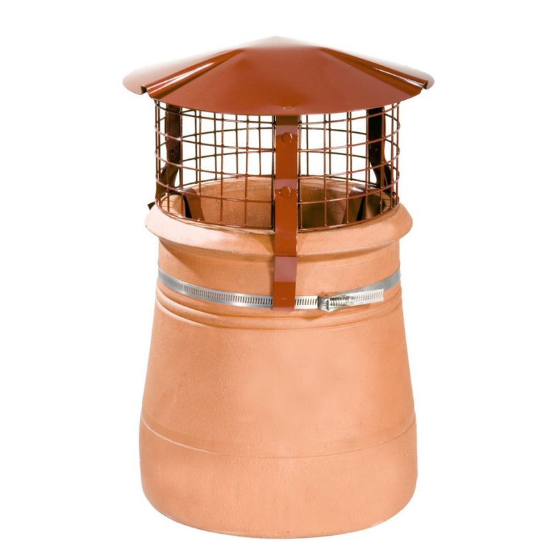 Brewer Cowls Birdguard Round Chimney Cowl with Strap Fix for Solid Fuel ...