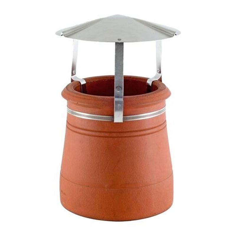 Brewer Cowls Traditional Round Metal Raincap Chimney Cowl with Strap ...