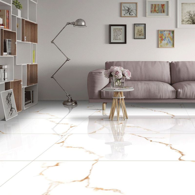 Torreance Gold Marble Effect Polished Rectified Extra Large Porcelain ...