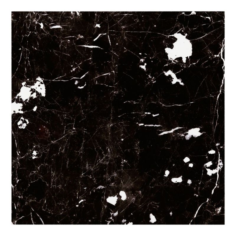 Capri Gloss Black Marble Effect Ceramic Wall & Floor Tile - 450mm x ...
