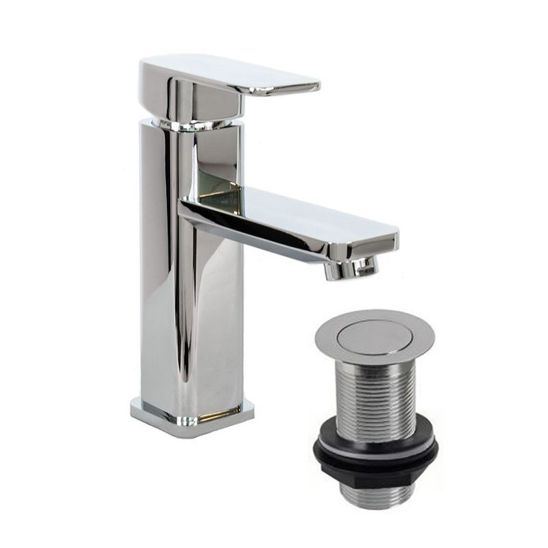 Low Square Chrome Tap with Unslotted Waste | Plumbing Superstore®