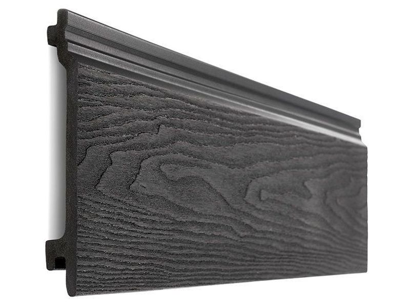 Cladco Woodgrain Composite Wall Cladding Board 3.6m - Charcoal ...