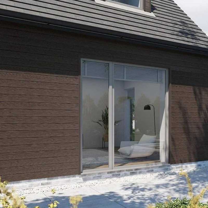 Cladco Woodgrain Composite Wall Cladding Board 3.6m - Coffee Brown ...