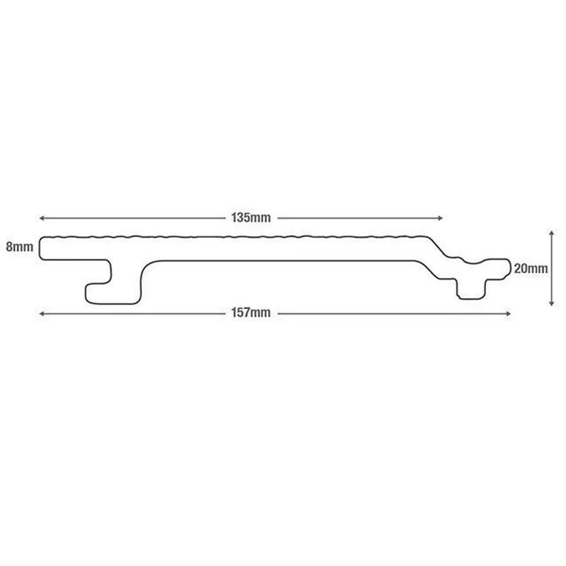 Cladco Woodgrain Composite Wall Cladding Board 3.6m - Stone Grey ...