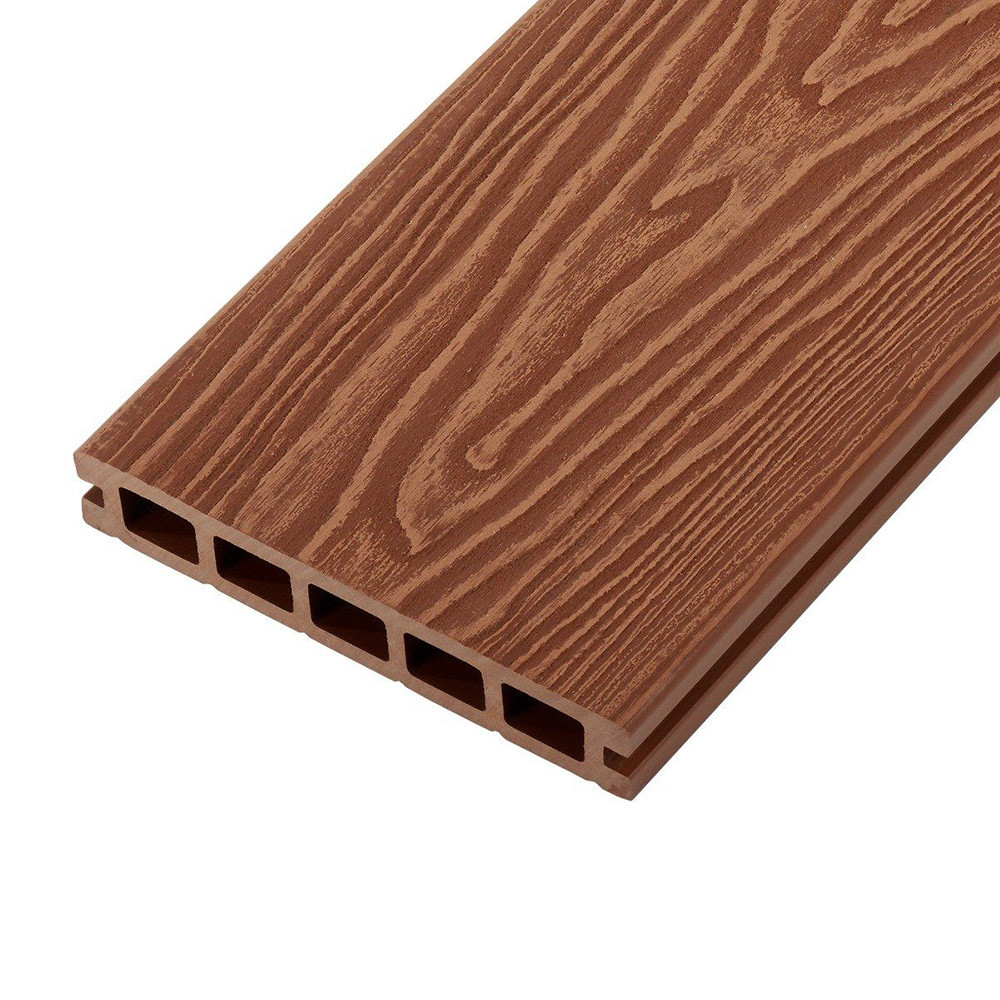 Cladco Woodgrain Hollow Composite Decking Board 4m - Redwood | Roofing ...