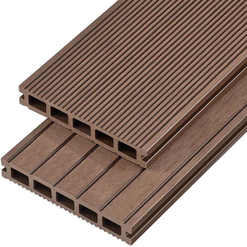 Cladco Hollow Coffee Brown Composite Decking Board - 4m x 150mm ...