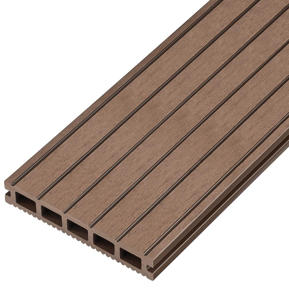 Cladco Hollow Composite Decking Board 2.4m - Coffee Brown | Roofing ...