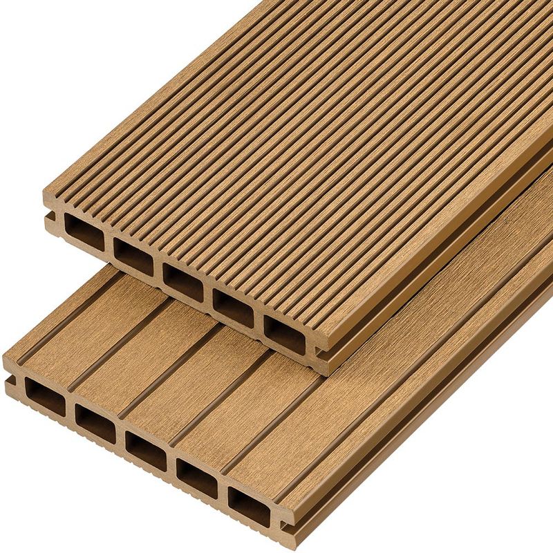 Cladco Hollow Teak Composite Decking Board - 4m x 150mm | Drainage ...