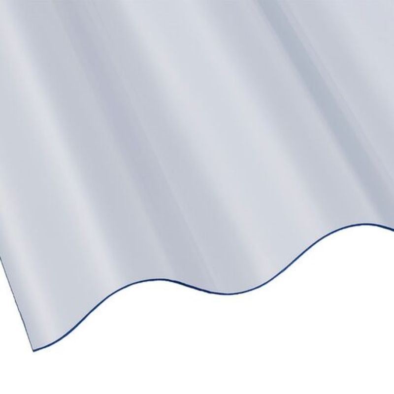 Coroline Corrugated PVC Clear Roof Sheet - 950mm x 2000mm | Roofing ...