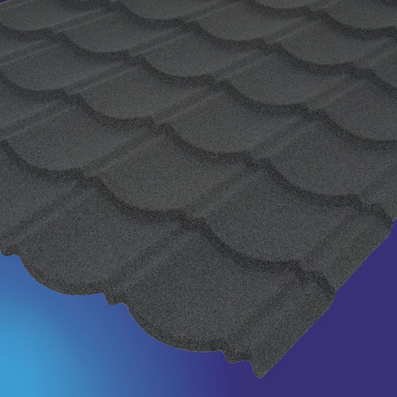 Corotile Lightweight Metal Roofing Sheet - Charcoal (1140mm x 860mm ...