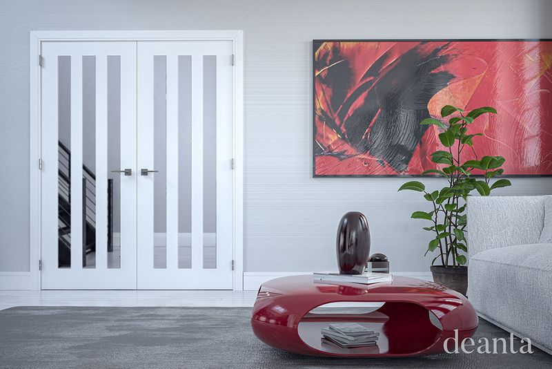 Deanta Chester Shaker White Primed Clear Glazed Internal Door | Door ...