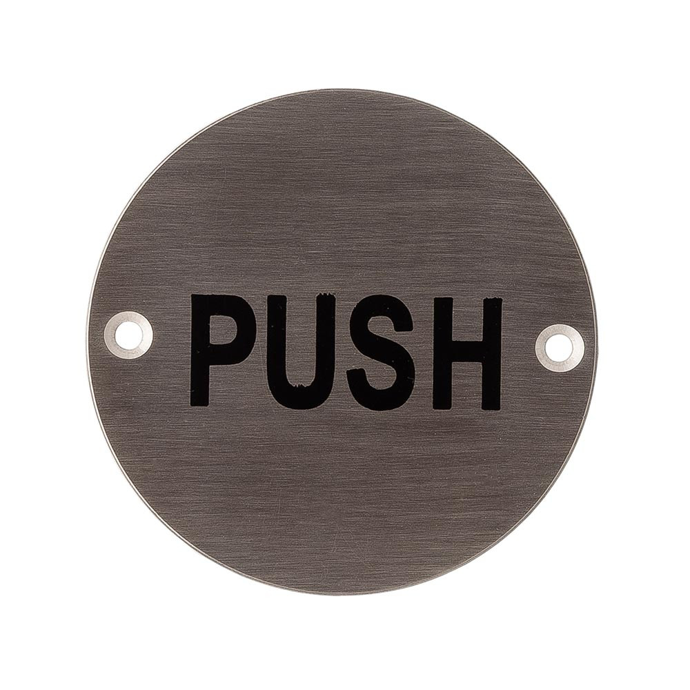 Deanta 3 Inch Steel Door Signage - Push Symbol | Door Superstore®