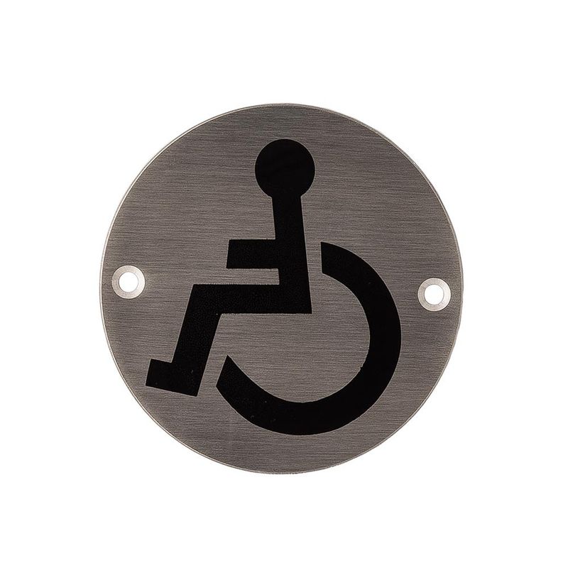 Deanta 3 Inch Steel Door Signage - Disabled Pictogram Sign | Door ...