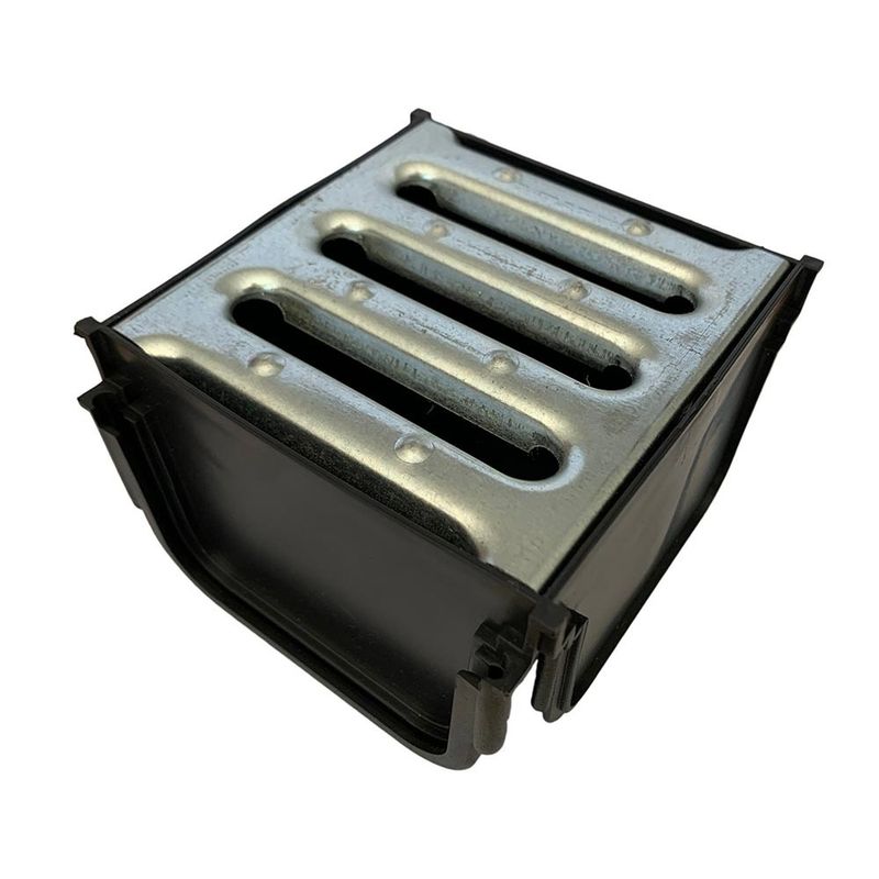 Channel Drainage Junction with Galvanised Grate - Dek Drain | Drainage ...