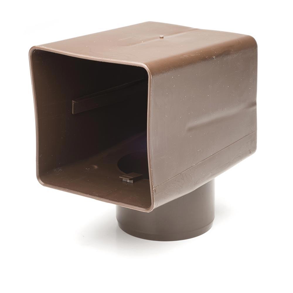 DEKS Flat Roof Horizontal Parapet Drain Angled Pipe Connector in Brown ...