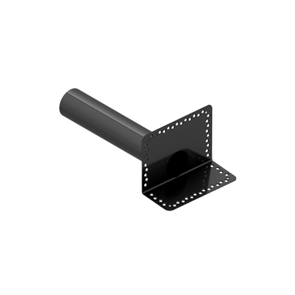 DEKS Flat Roof Round 100mm Horizontal Parapet Drain - Black TPE ...