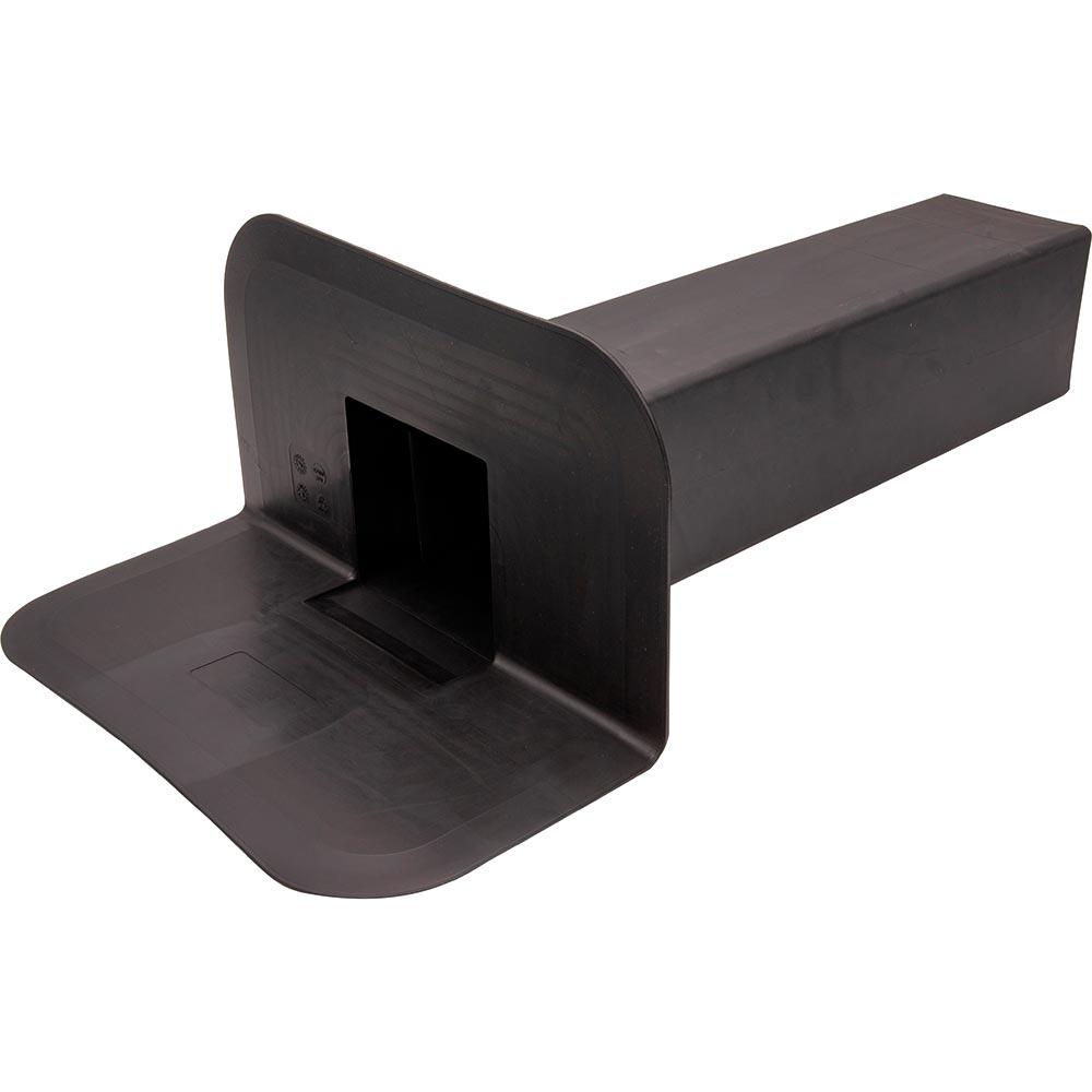 DEKS Flat Roof Square 100mm Horizontal Parapet Drain - Black EPDM ...